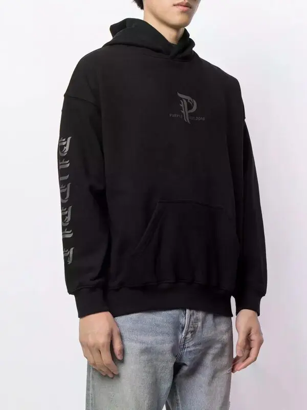 PURPLE BRAND Logo Print Hoodie
