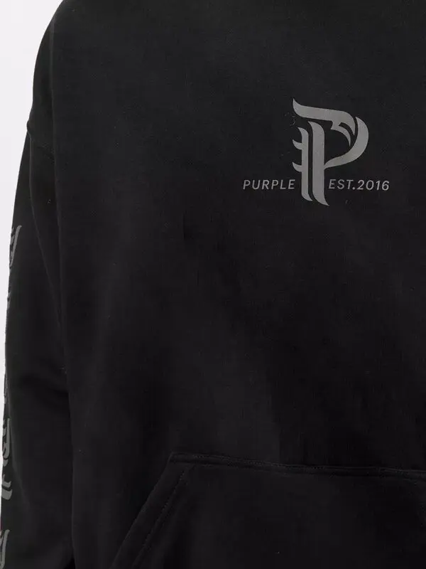 PURPLE BRAND Logo Print Hoodie