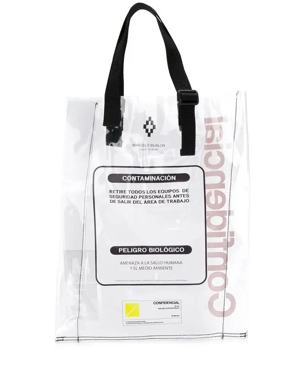 COUNTY OF MILAN Marcelo Burlon Warning Tote