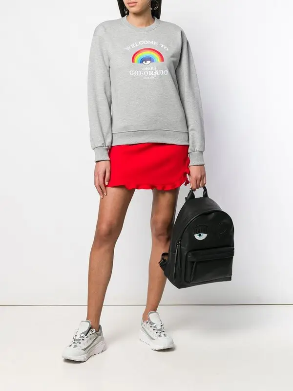 CHIARA FERRAGNI Rainbow Print Sweatshirt