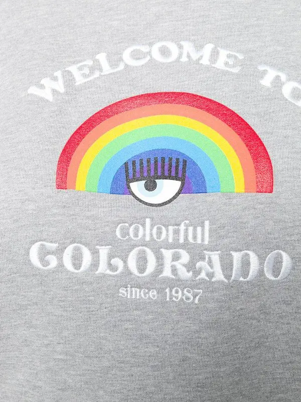 CHIARA FERRAGNI Rainbow Print Sweatshirt