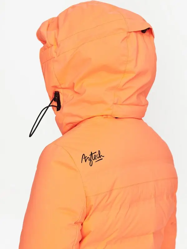 Aztech Mountain Nuke Hooded Puffer Jacket - Orange