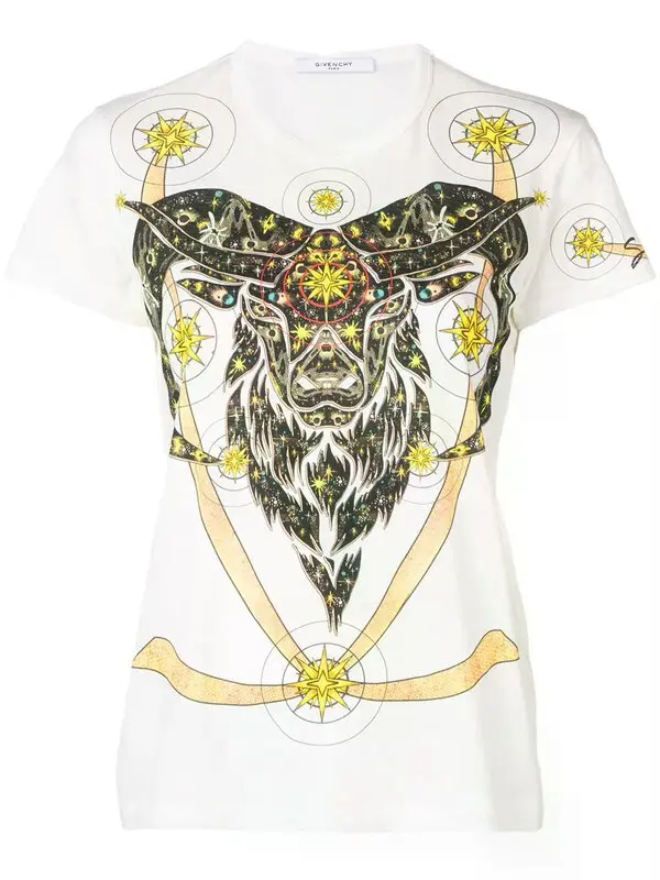 Givenchy Goat Print T-shirt - White