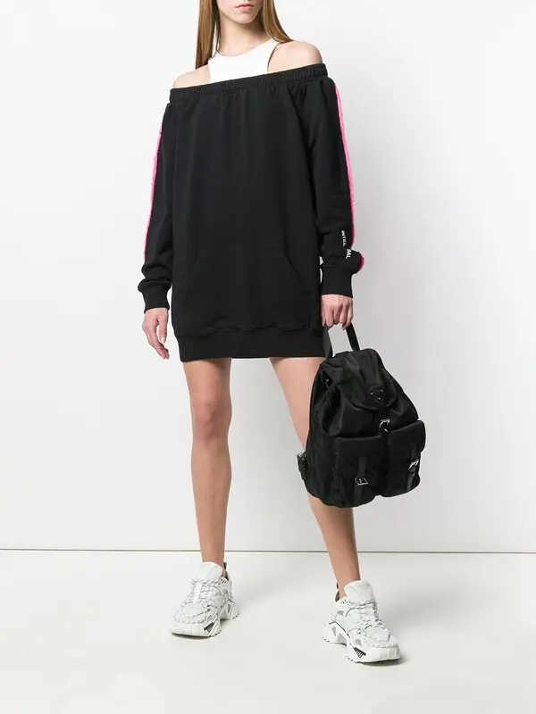 COUNTY OF MILAN Layered Sweatshirt Mini Dress