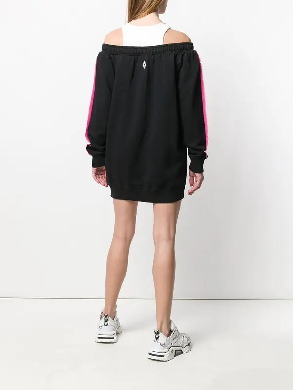 COUNTY OF MILAN Layered Sweatshirt Mini Dress