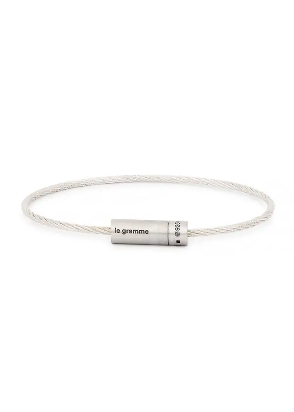 Le Gramme 7g Brushed Sterling Cable Bracelet - Silver