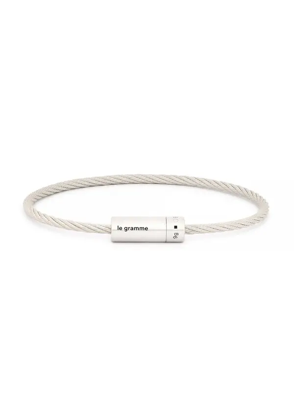 Le Gramme 9g Brushed Sterling Cable Bracelet - Silver