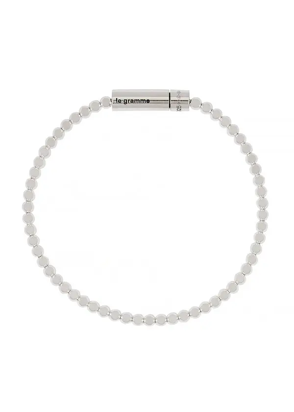 Le Gramme 11g Polished Sterling Beads Bracelet - Silver