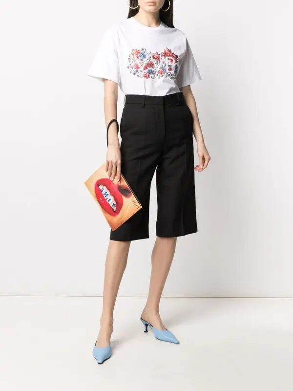 SELETTI Lipstick Photograph Print Clutch