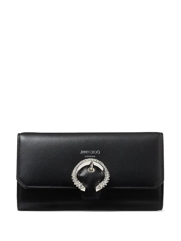 JIMMY CHOO Wallet Crystal-buckle Clutch Bag