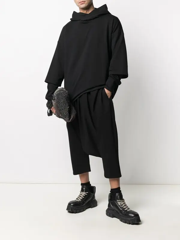 Alchemy Fashions Cropped Drop-crotch Trousers