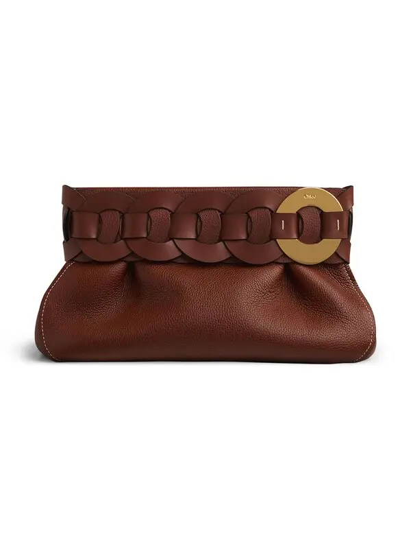 Chloé Darryl Clutch, Sepia