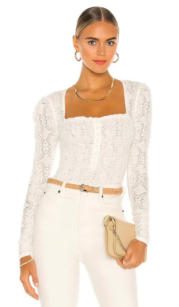 Free People Confection Top In White