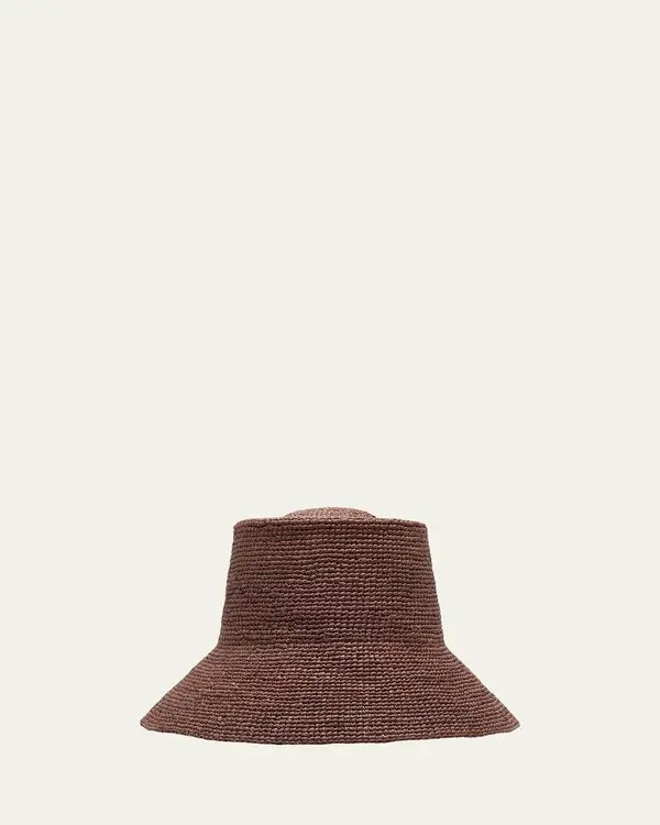 Janessa Leoné Felix Brim Straw Hat - Dkbrwn