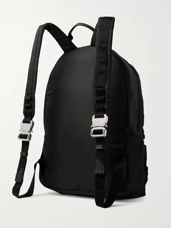 1017 Alyx 9sm Tricon Leather-Trimmed Nylon Backpack In Black - 50
