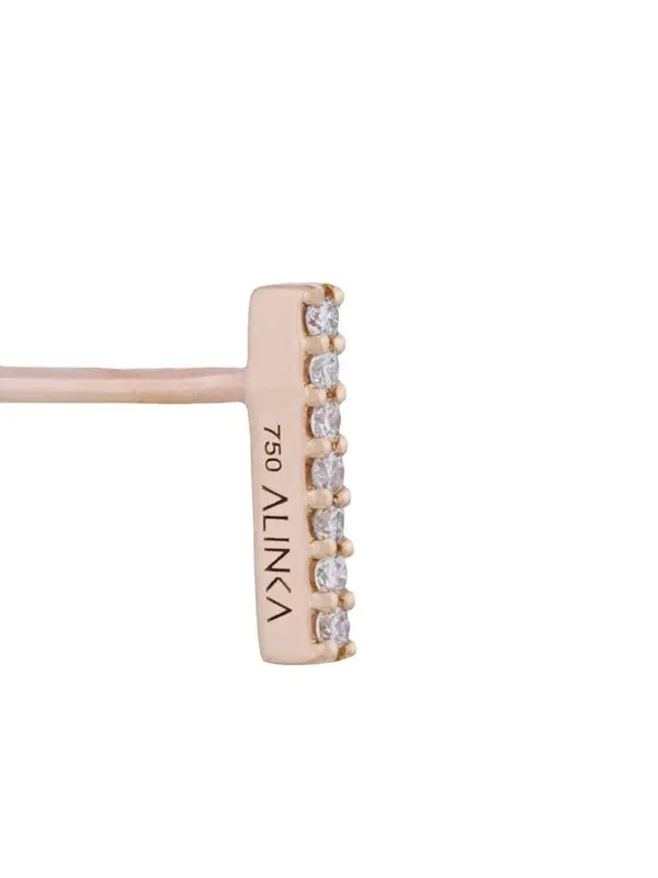 ALINKA 18kt Gold Diamond I Stud Earring - Metallic