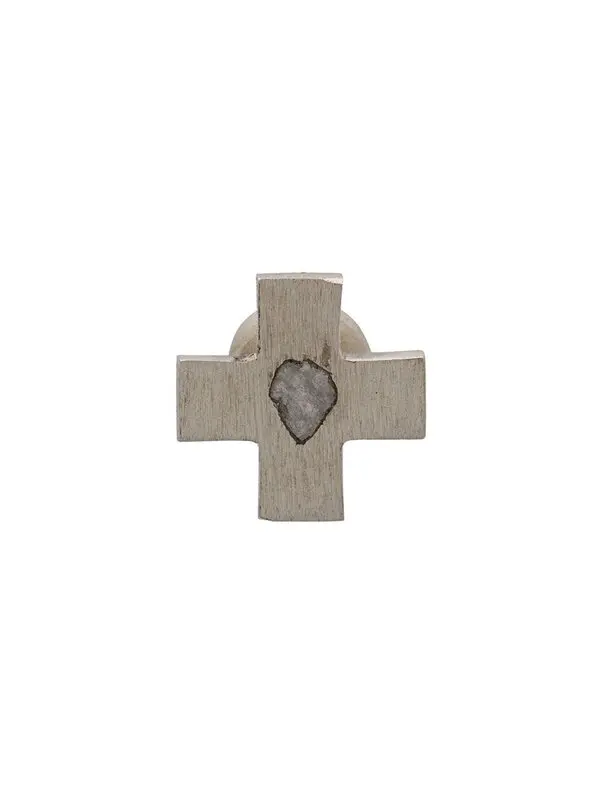 PARTS OF FOUR Cross Stud Earring - Metallic