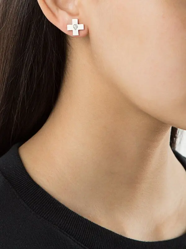 PARTS OF FOUR Cross Stud Earring