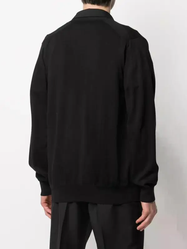 Sacai Layered Button-front Cardigan - Black