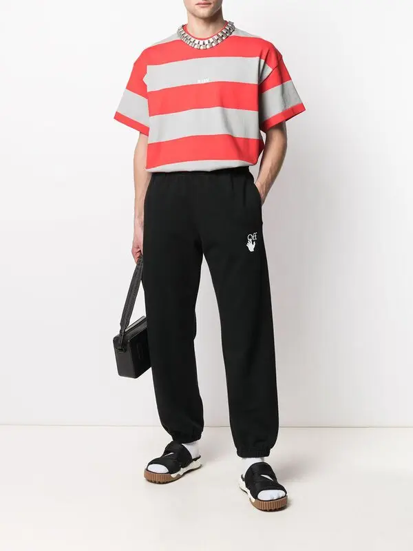 MSGM Logo-print Striped T-shirt