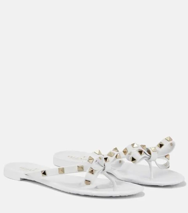 Valentino Garavani Rockstud Pvc Sandals - White