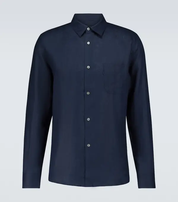 Derek Rose Monaco 2 Long-sleeved Linen Shirt