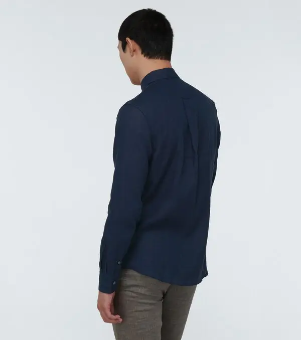 Derek Rose Monaco 2 Long-sleeved Linen Shirt