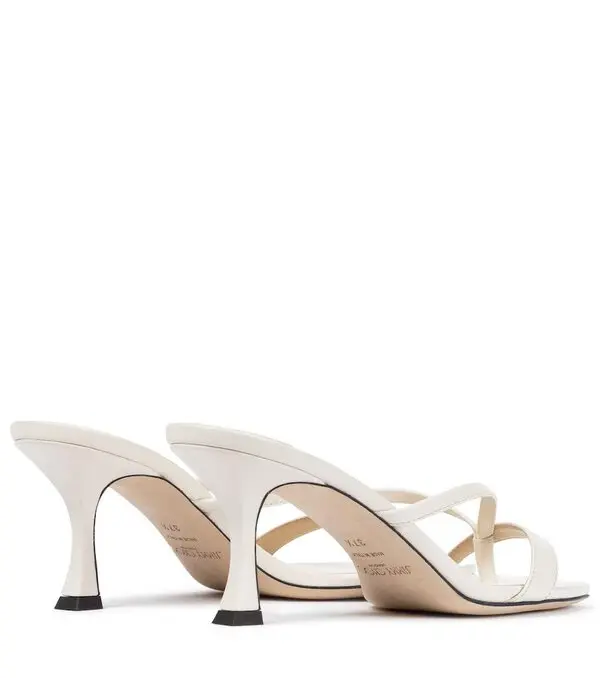 JIMMY CHOO Maelie 70 Leather Thong Sandals