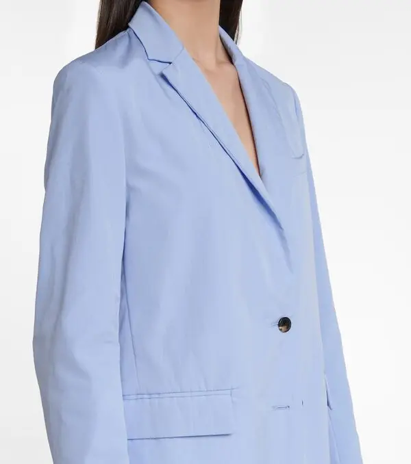 Dries Van Noten Cotton Poplin Notched Lapel Blazer