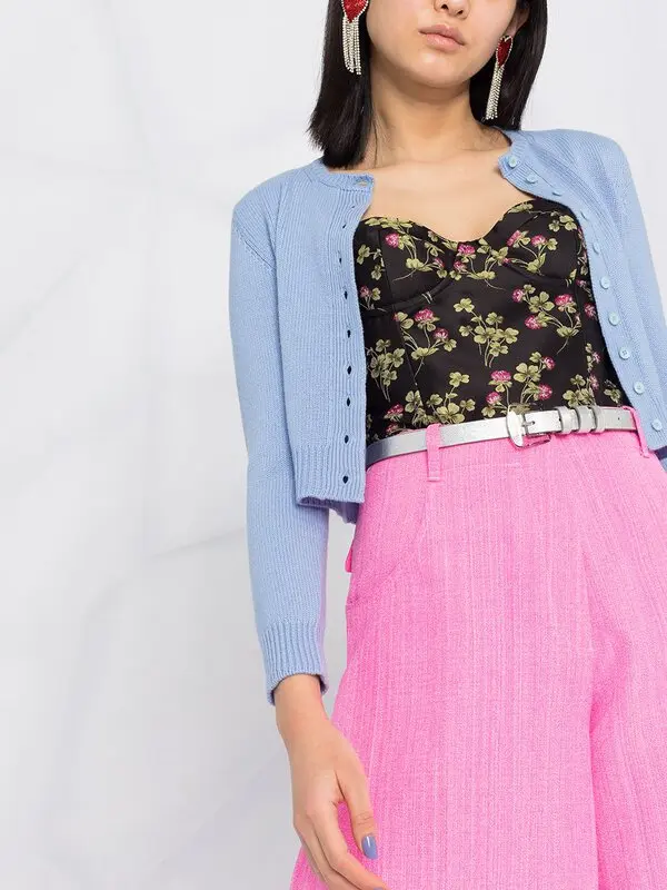 Red Valentino Floral-print Boned Bodysuit