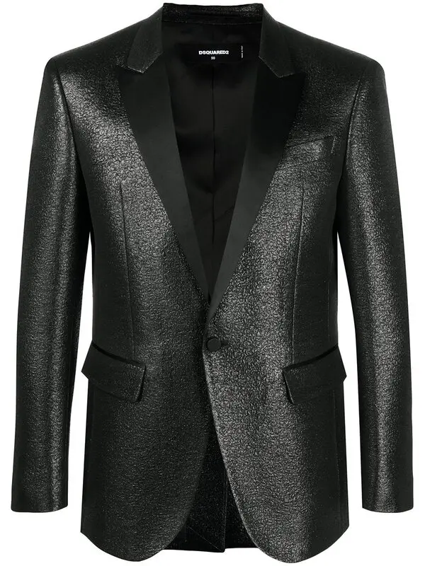 Dsquared2 High-shine Brocade Pattern Blazer