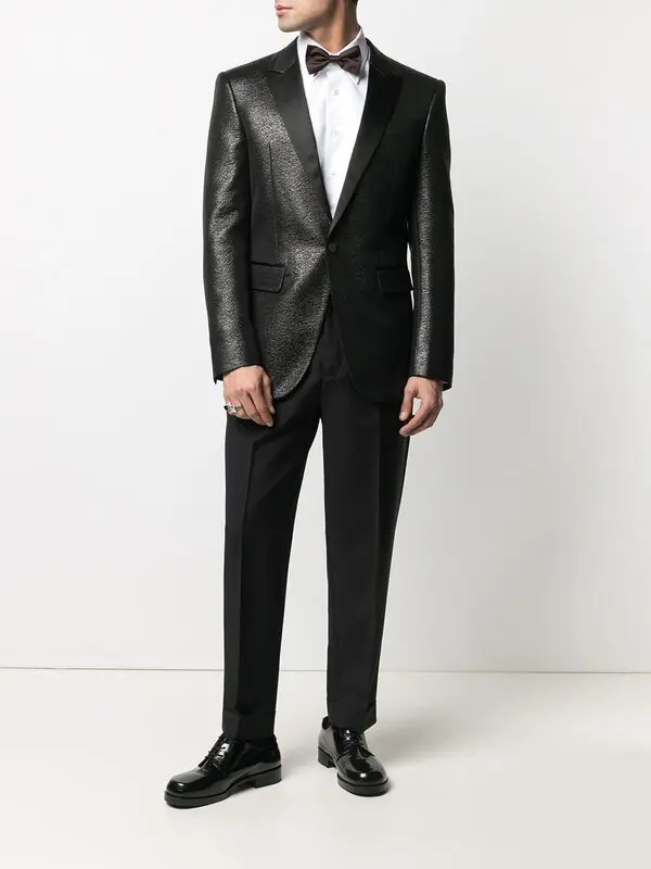 Dsquared2 High-shine Brocade Pattern Blazer