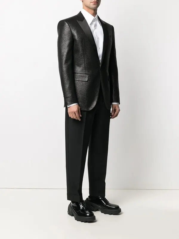 Dsquared2 High-shine Brocade Pattern Blazer