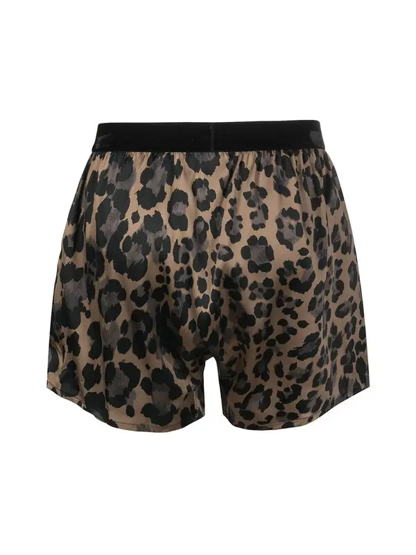 TOM FORD Leopard-print Silk Boxers
