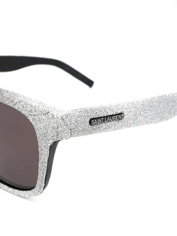 NEW Saint Laurent Glitter Frame Sunglasses in Silver SAINT LAURENT Women main image 3
