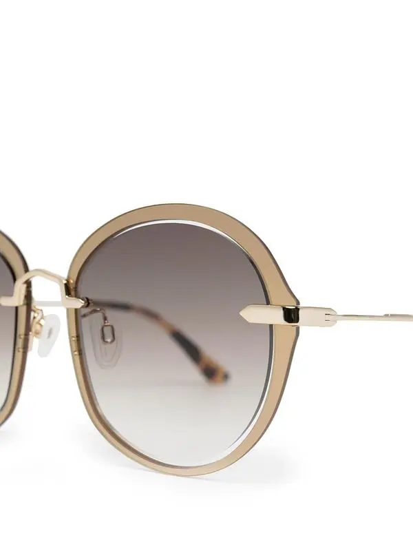 Alexander Mcqueen Round Frame Tortoiseshell Sunglasses  display picture 1