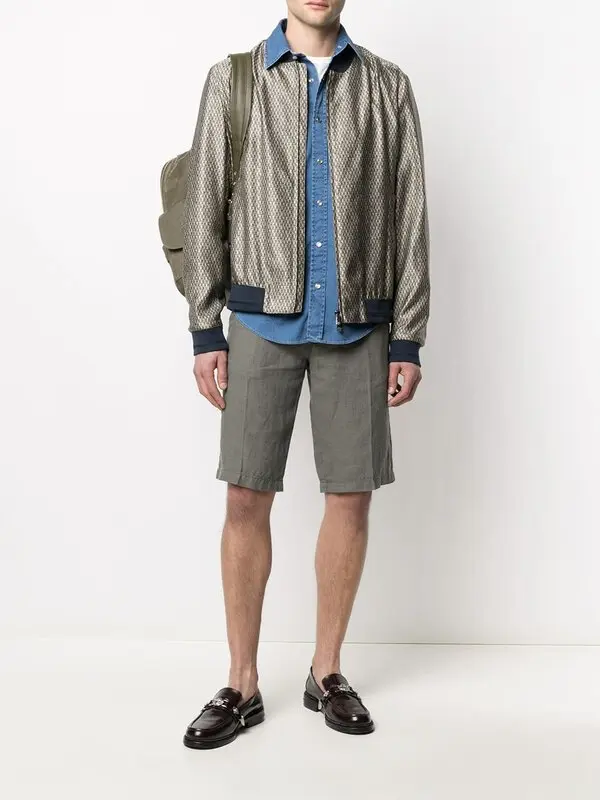 Corneliani Micro-print Bomber Jacket