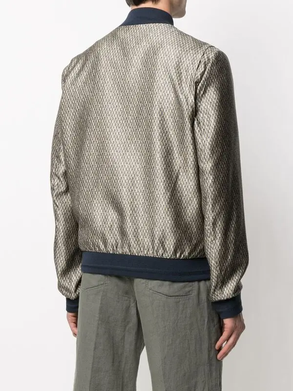 Corneliani Micro-print Bomber Jacket