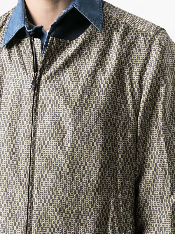 Corneliani Micro-print Bomber Jacket