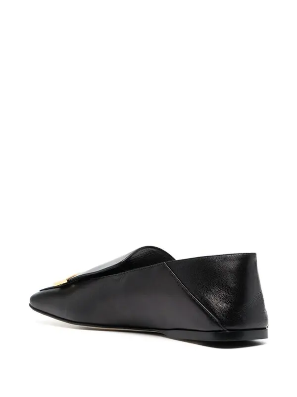 SERGIO ROSSI Square-toe Loafers - Black