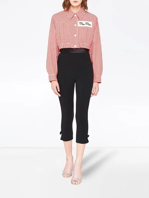 Miu Miu Gingham-check Cropped Jacket