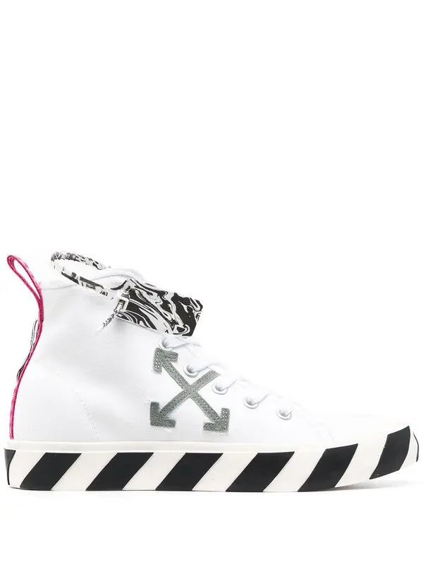 Off-White Vulcanised Mid-top Sneakers - White