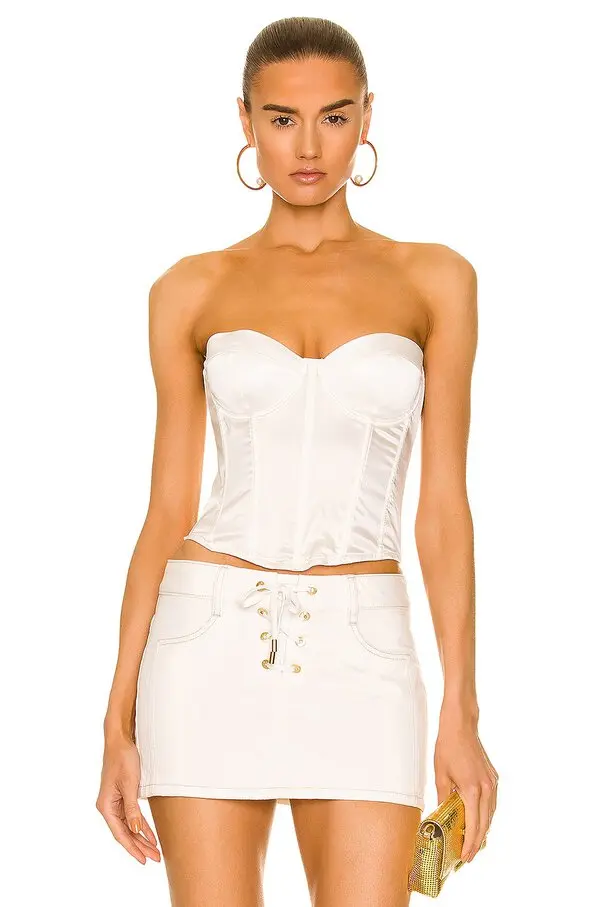 FLEUR DU MAL Hamptons Bustier Top - Ivory