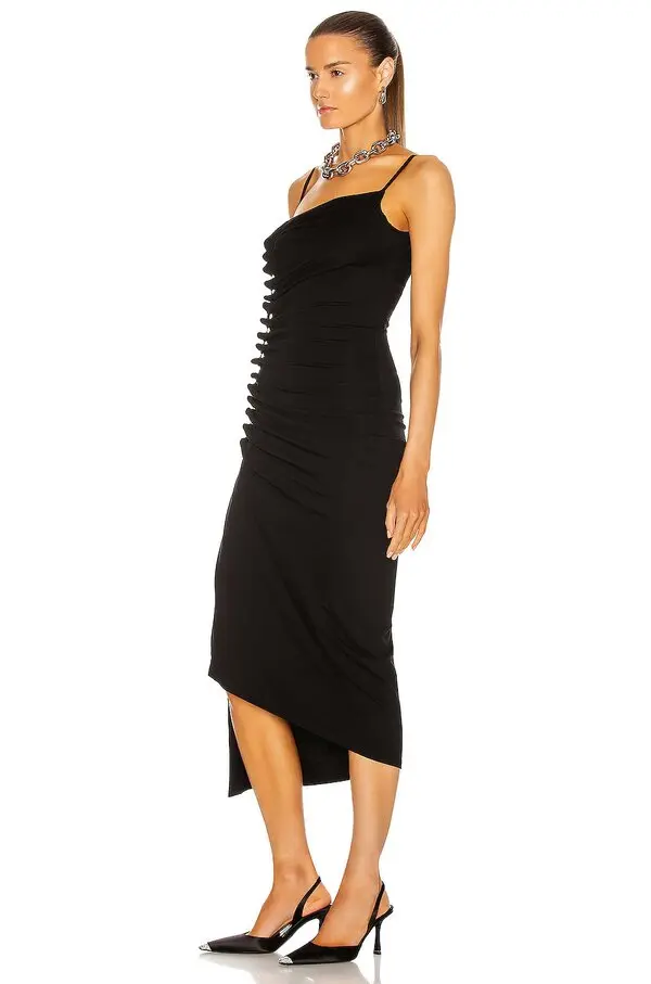 Rabanne Button Down Ruched Dress