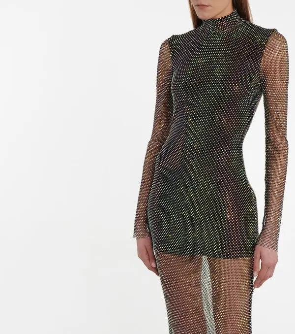 knee length dresses for ladies David Koma Crystal Embellished Dress – weartherunway main image 1