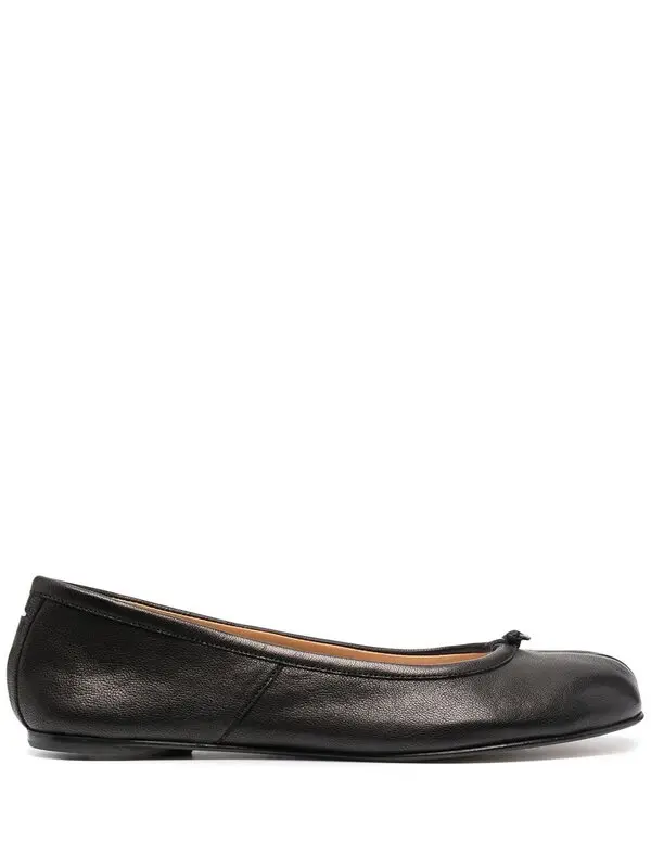 MAISON MARGIELA Tabi Leather Ballet Flats - Black
