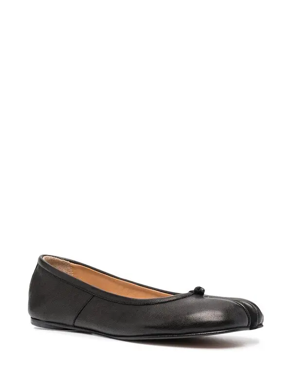 MAISON MARGIELA Tabi Leather Ballet Flats - Black
