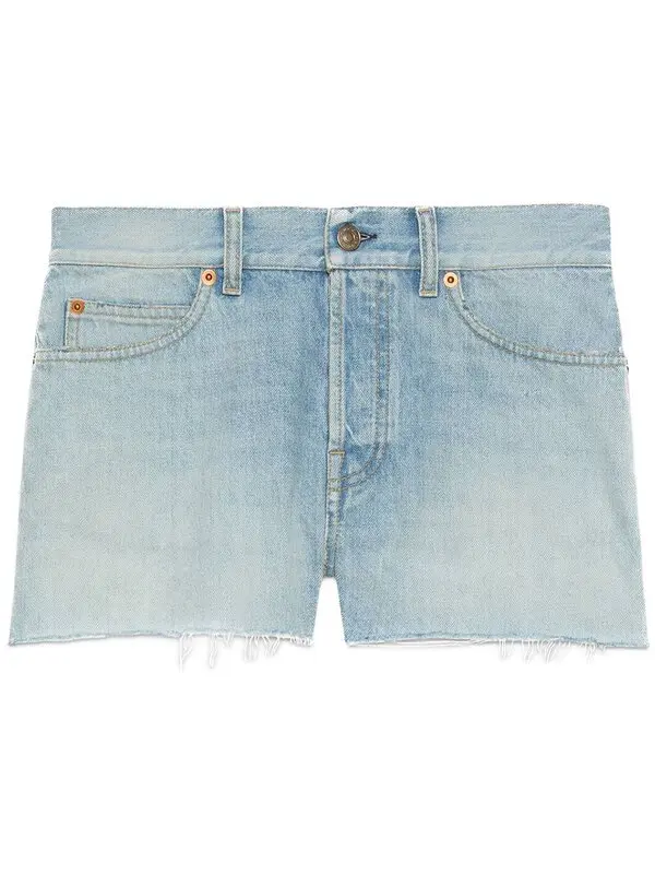 Gucci X Doraemon Eco-Denim Shorts - Blue | Editorialist