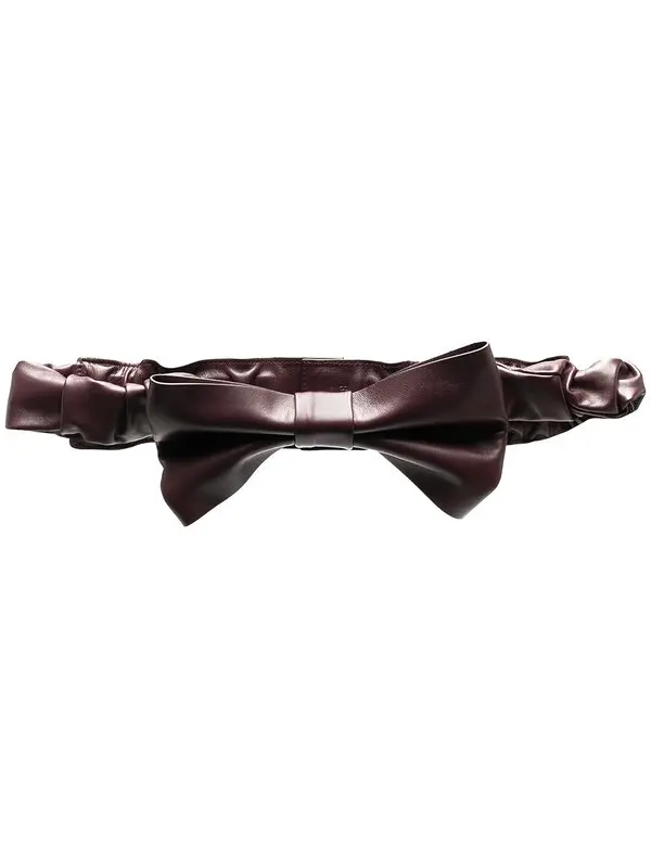Red Valentino Oversize Bow Leather Belt