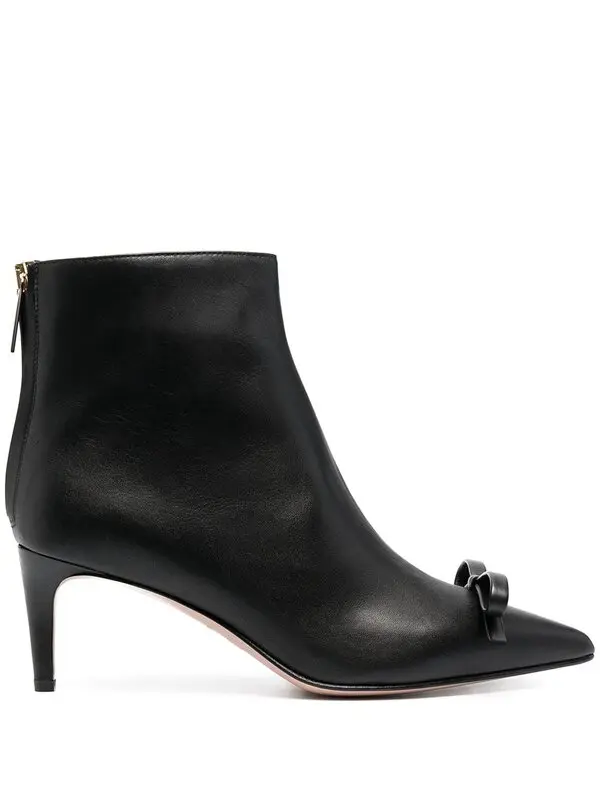 Red Valentino Sandie Bow-detail Ankle Boots - Black